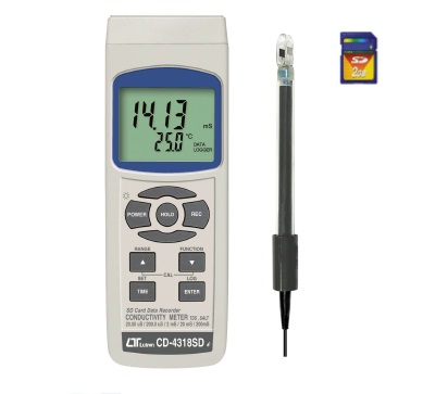 Conductivity Meter/Recorder with TDS & SaltModel: CD-4318SD & CD-4317SD | Advancom Electronics