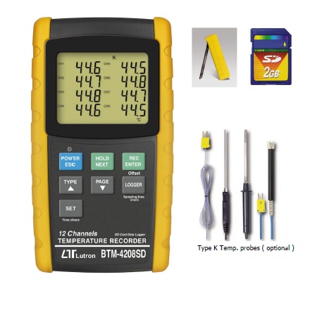 12 Channels Temperature RecorderModel: BTM-4208SD | Advancom Electronics