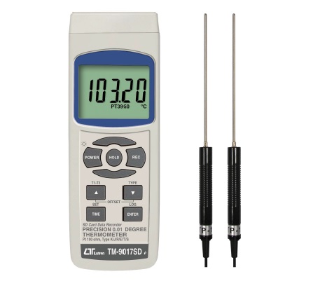 2 Channels Precision Thermometer / RecorderModel: TM-9017SD | Advancom ...