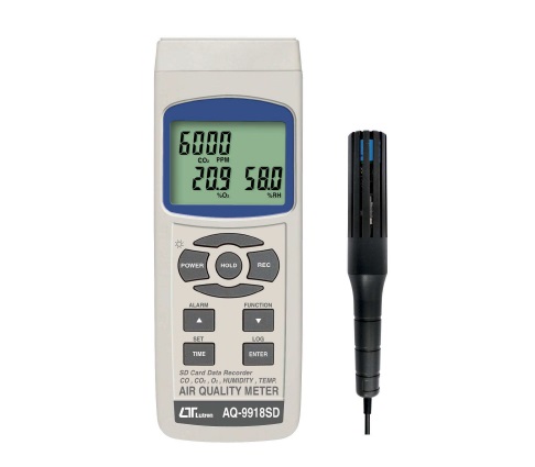 Lutron Air Quality Meter/Recorder CO2, O2, Humidity, Temp., one probe ...