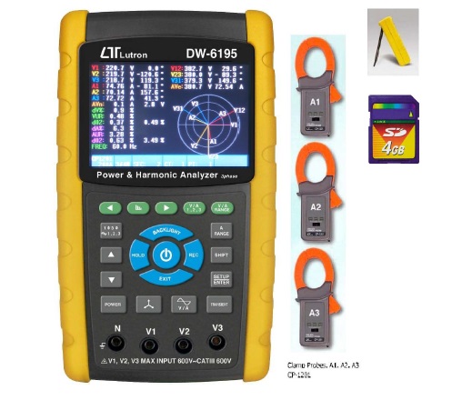 3 Phase Power Analyzer with harmonic measurement Model: DW-6195 color ...