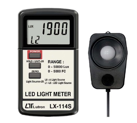 LX-114S LED Light Meter, measure up to 50,000 Lux